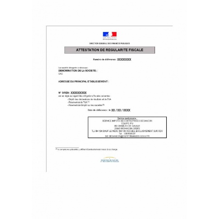 Traduction attestation fiscale - traduction assermentée - E-shop ACS